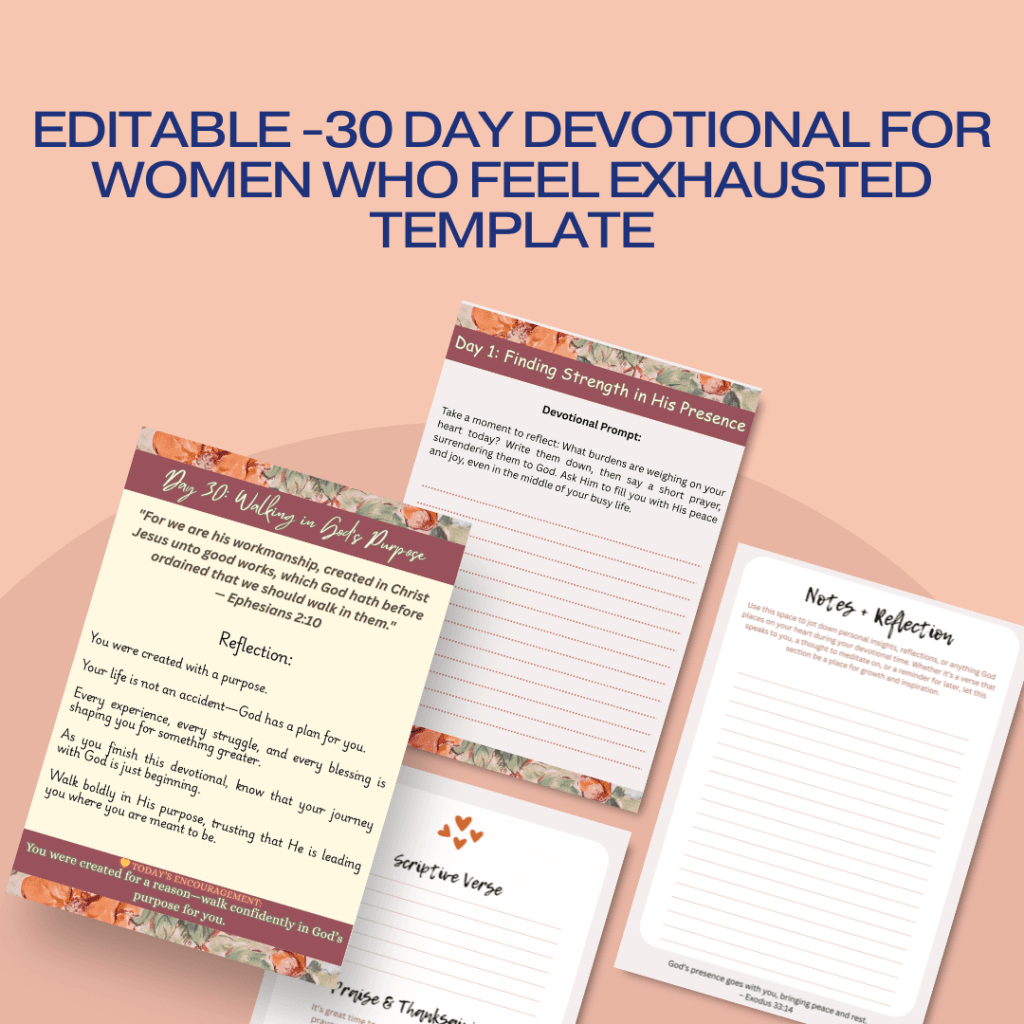 30 DAY DEVOTIONAL FOR WOMEN WHO FEEL EXHAUSTED TEMPLATE – Dawn Mari ...